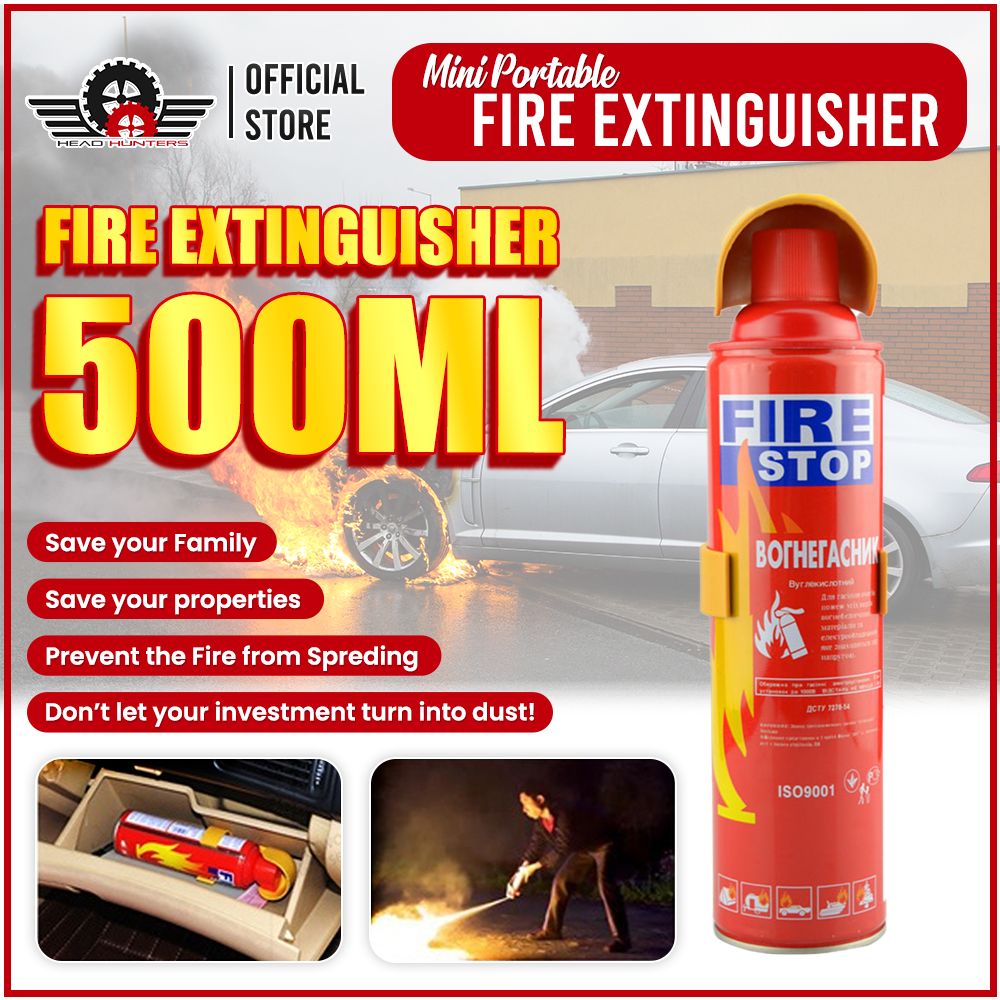 Head Hunters 1000ML Portable Emergency Car Fire Stop Fire Extinguisher ...