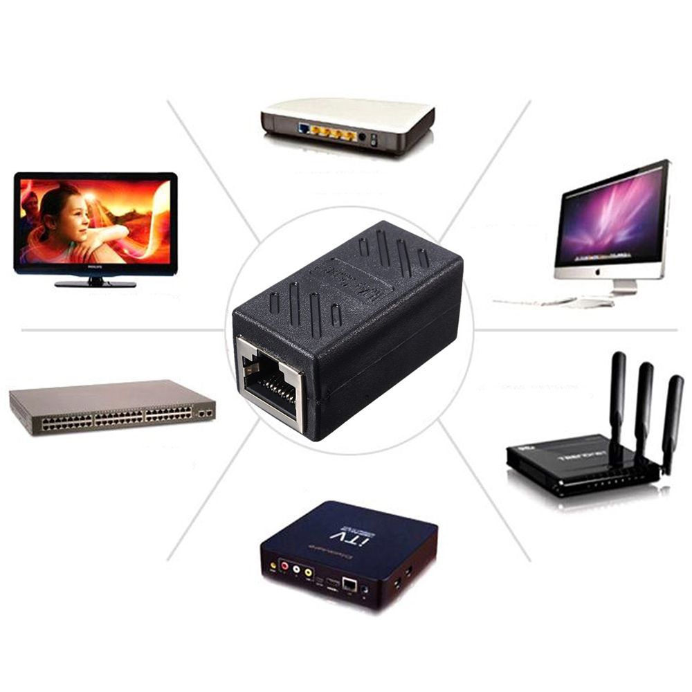 RJ45 Coupler 8P8C Ethernet Cable Extender LAN Connector Adapter Inline ...