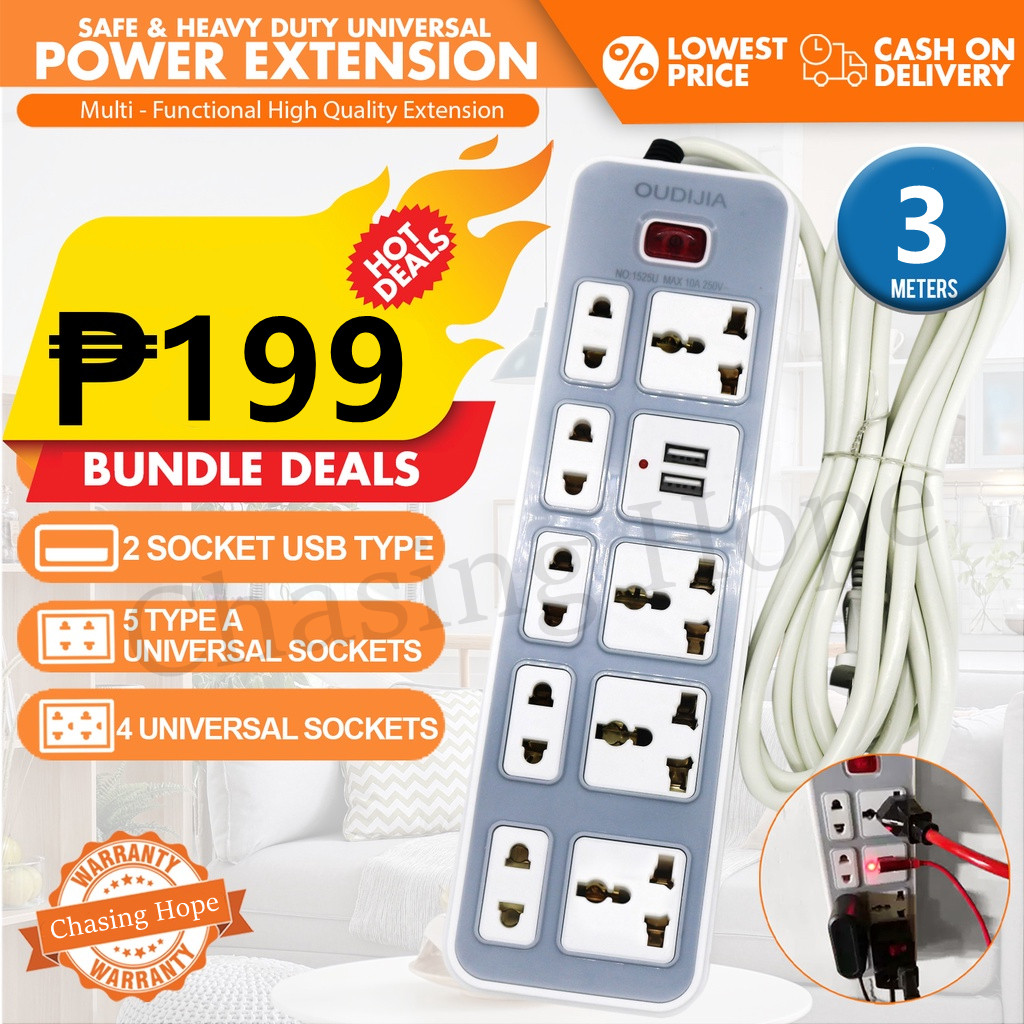 Ship from Manila Extension Cord with USB Port and Power Extend ...