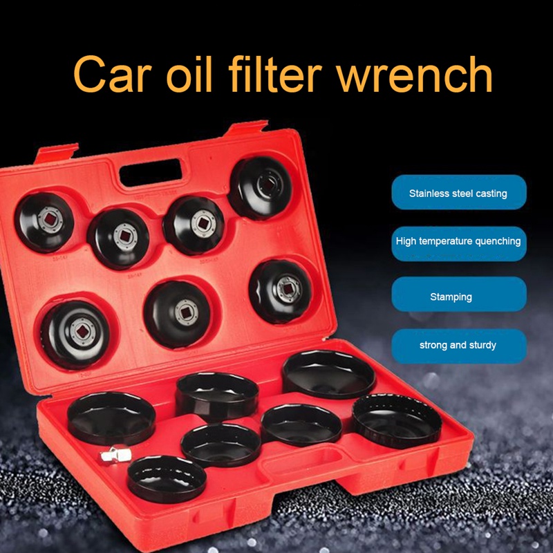 Heavy Duty New 27PCS Chrome Plated Aluminum Oil Filter Removal Cap ...