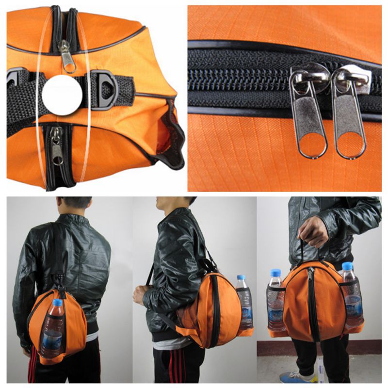 Round Shape Ball Bag Basketball Volleyball Football Backpack Adjustable ...