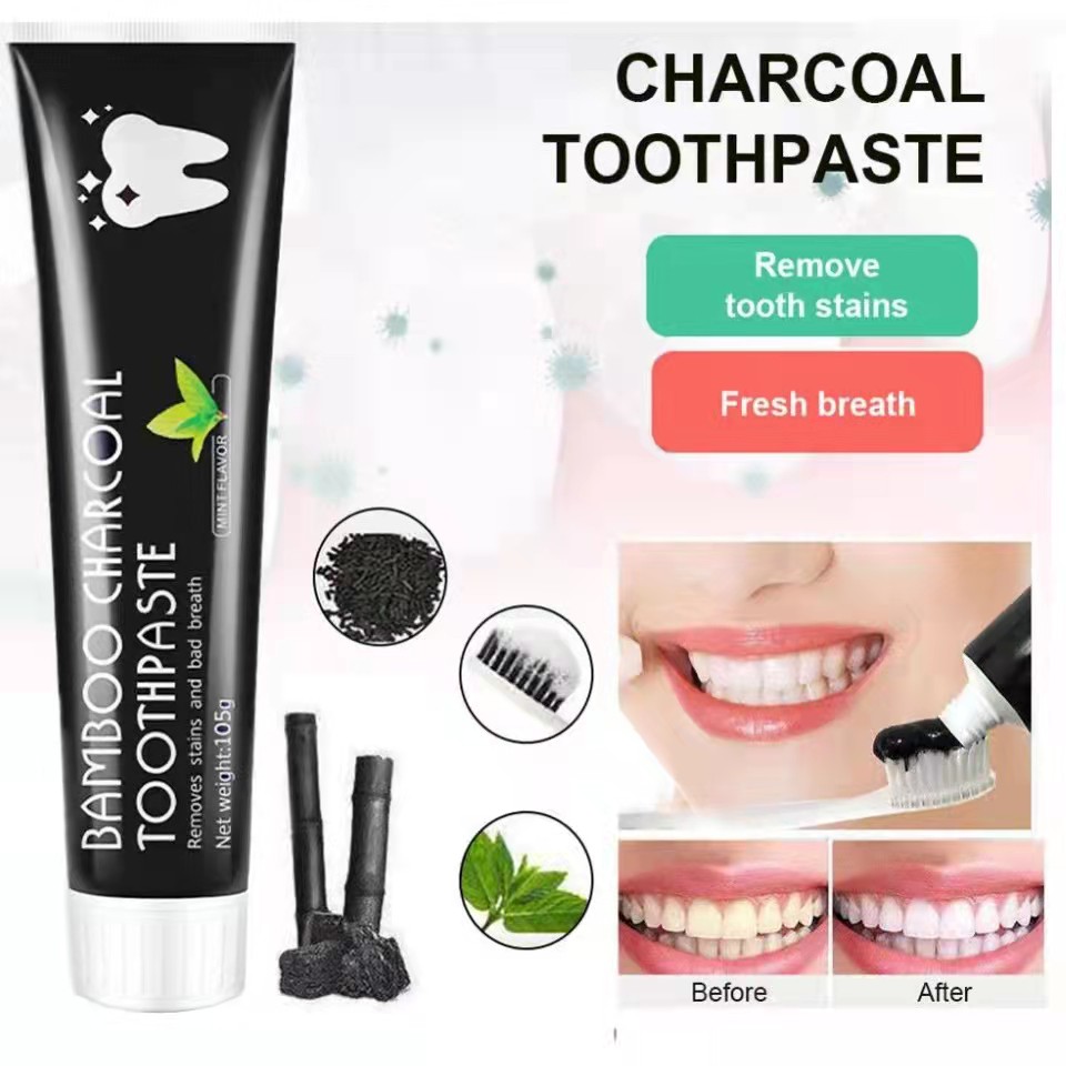 Bamboo Charcoal Tooth Whitening Black Toothpaste Whitener Tooth Paste ...