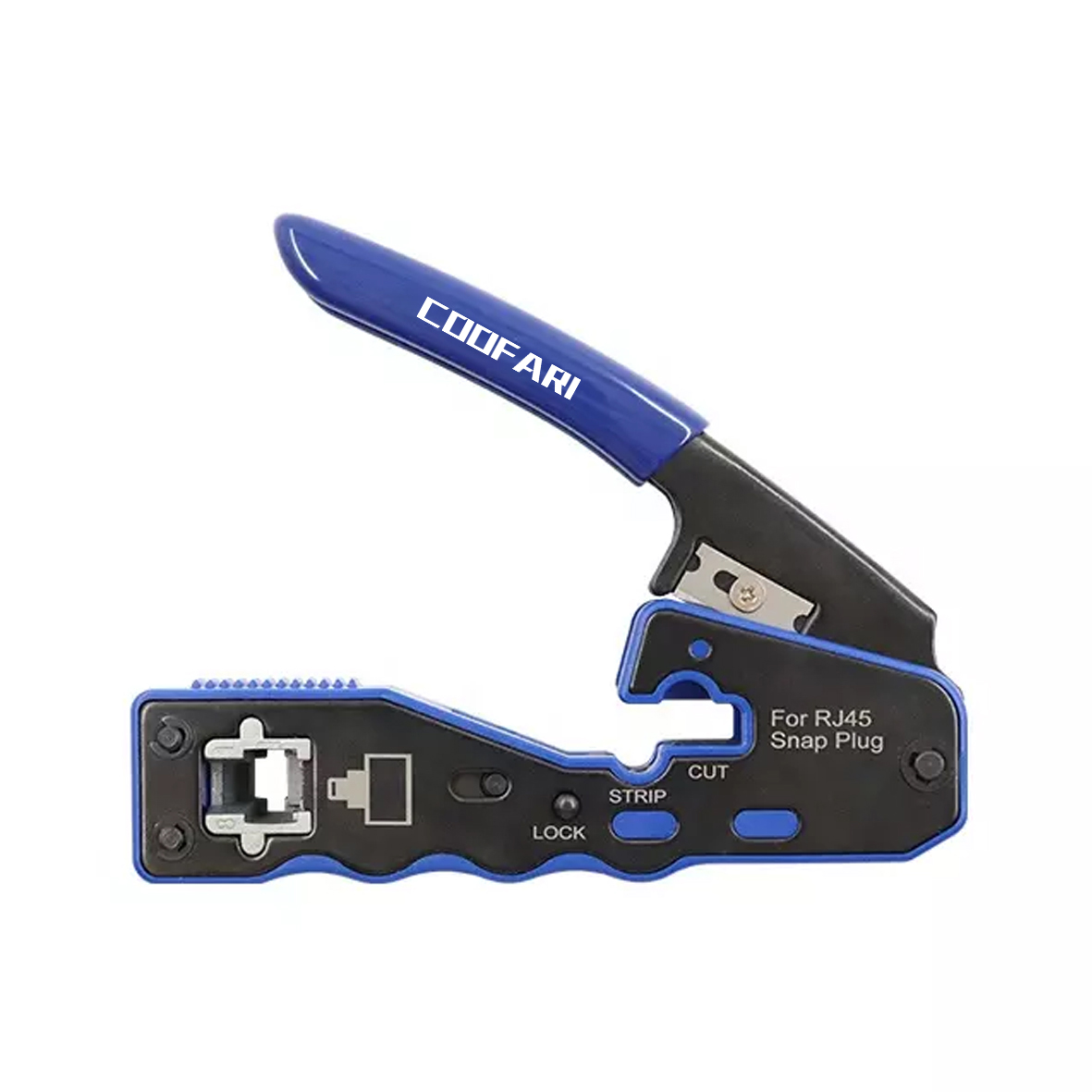 RJ45 RJ11 Pass Through Crimper Tool for CAT7/CAT6A/CAT6/CAT5 Ethernet ...