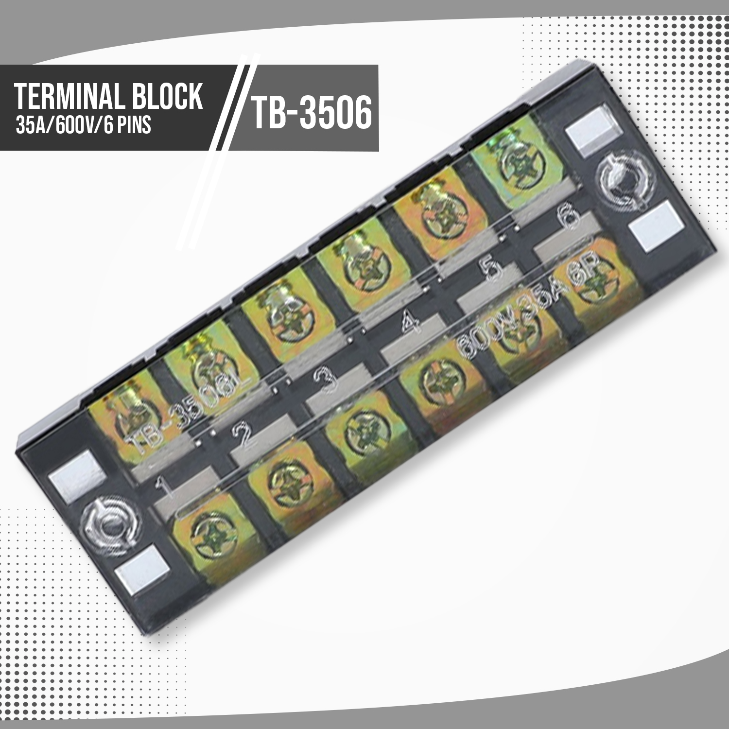 35A Terminal Block Molded Type Electrical TB-3506 35A 600V 6PIN | Lazada PH