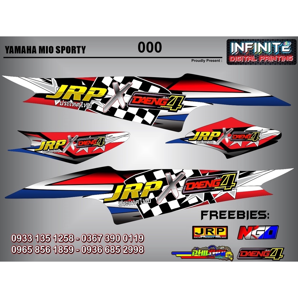 JKCOM Mio sporty decals sticker JRP x daeng | Lazada PH