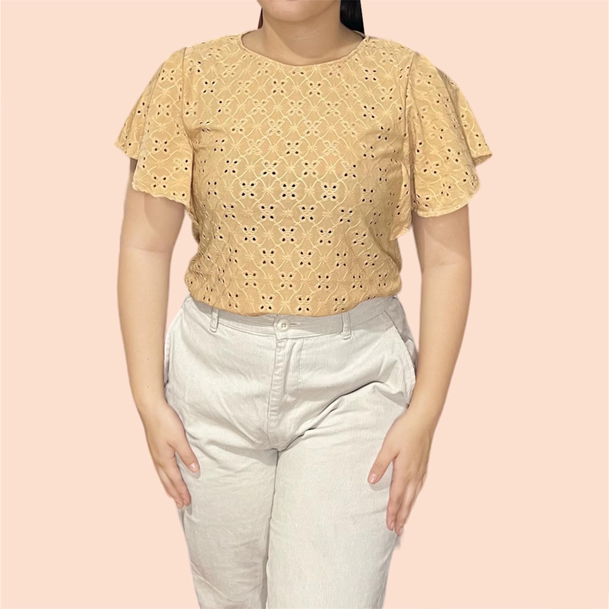 EYELET PLUS SIZE BLOUSE | Lazada PH