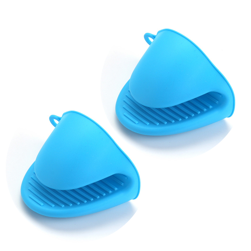 2pcs Kitchen Silicone Heat Resistant Gloves Clips Insulation Non Stick ...