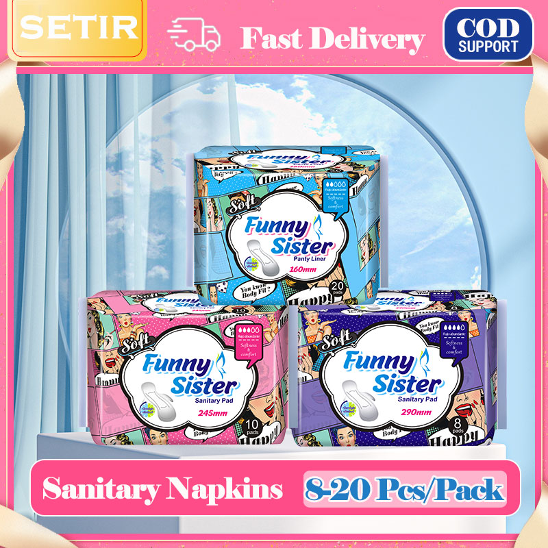 FUNNY SISTER Sanitary Napkin with Wings Ultra Thin Soft Breathable ...