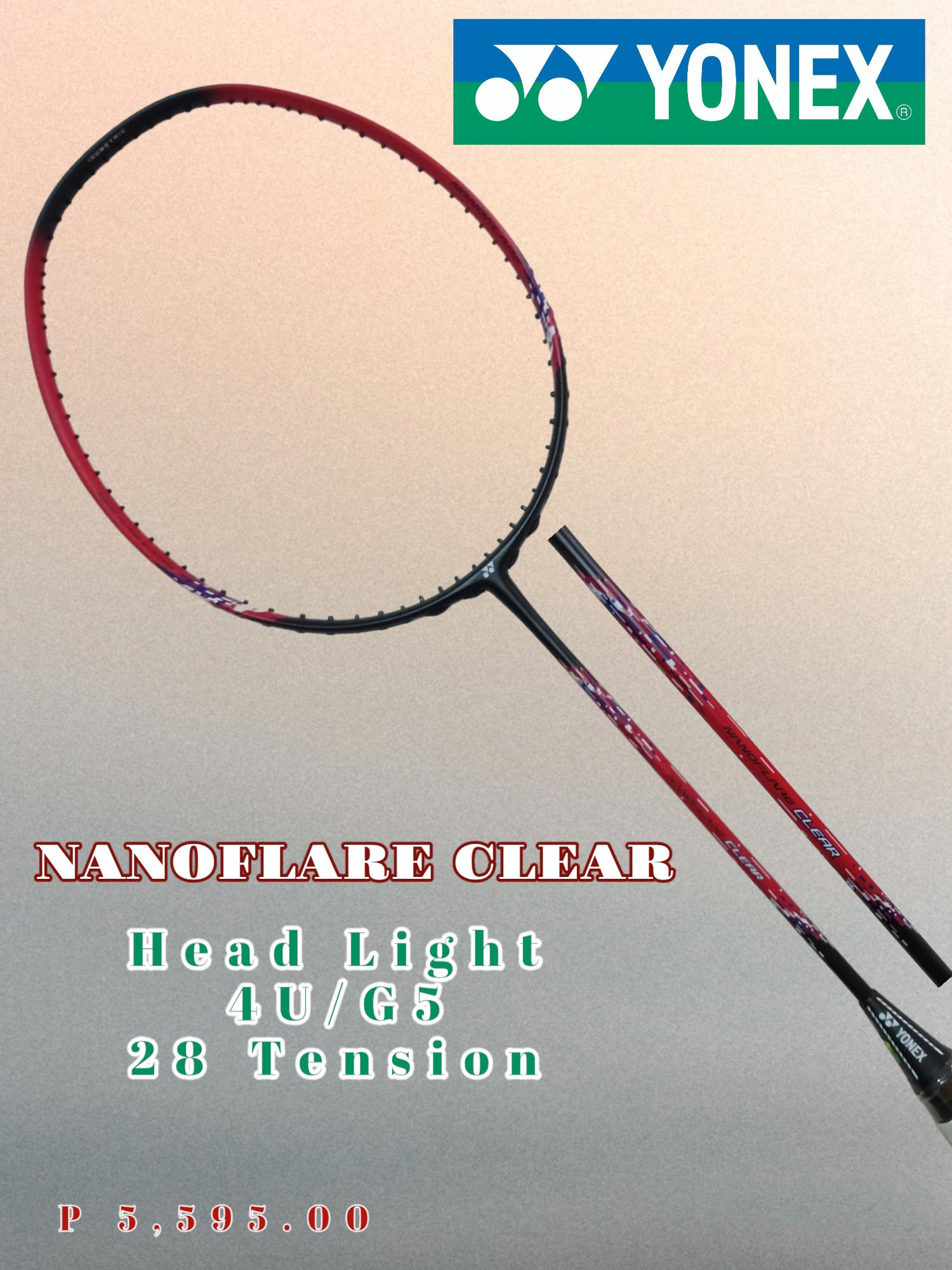 YONEX NANOFLARE CLEAR Badminton Racquets Red | Lazada PH