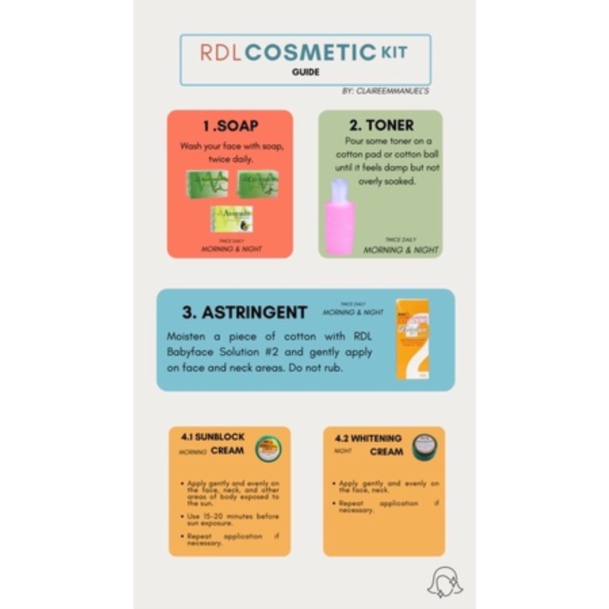¤ RDL COSMETIC KIT SET WITH RDL BABYFACE RDL SOAP RDL TONER RDL CREAMS ...