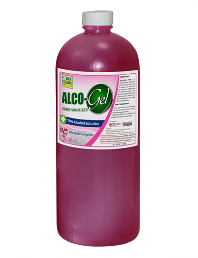 Powerclean Alcogel Hand Sanitizer 70% alcohol solution 1L/1 gallon ...