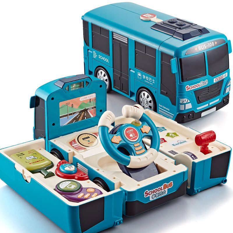 PLAY HOUSE Transform Bus Little Bus Convertible Driving Play ...