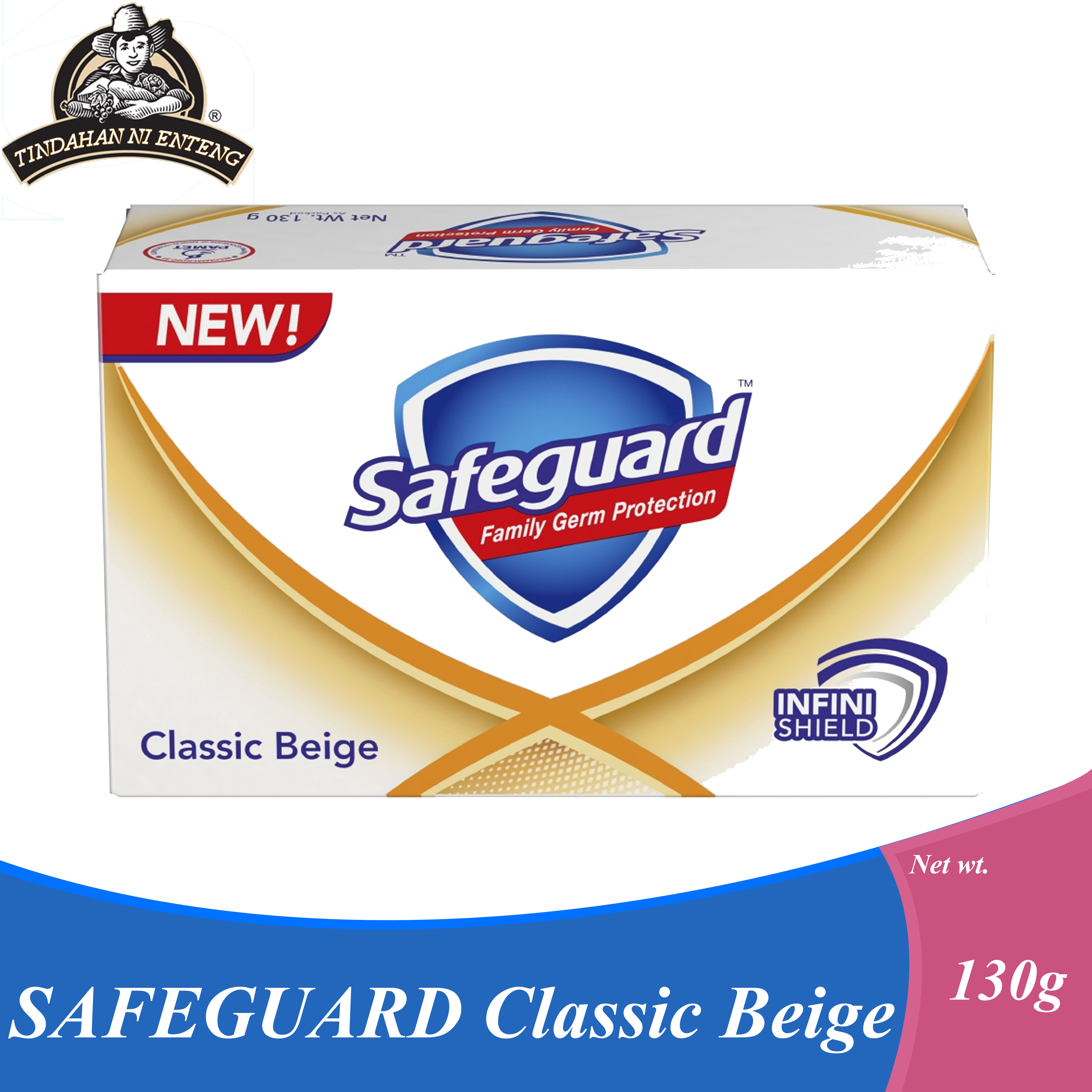 SAFEGUARD Classic Beige 130g - For Family Germ Protection Germ Shield ...