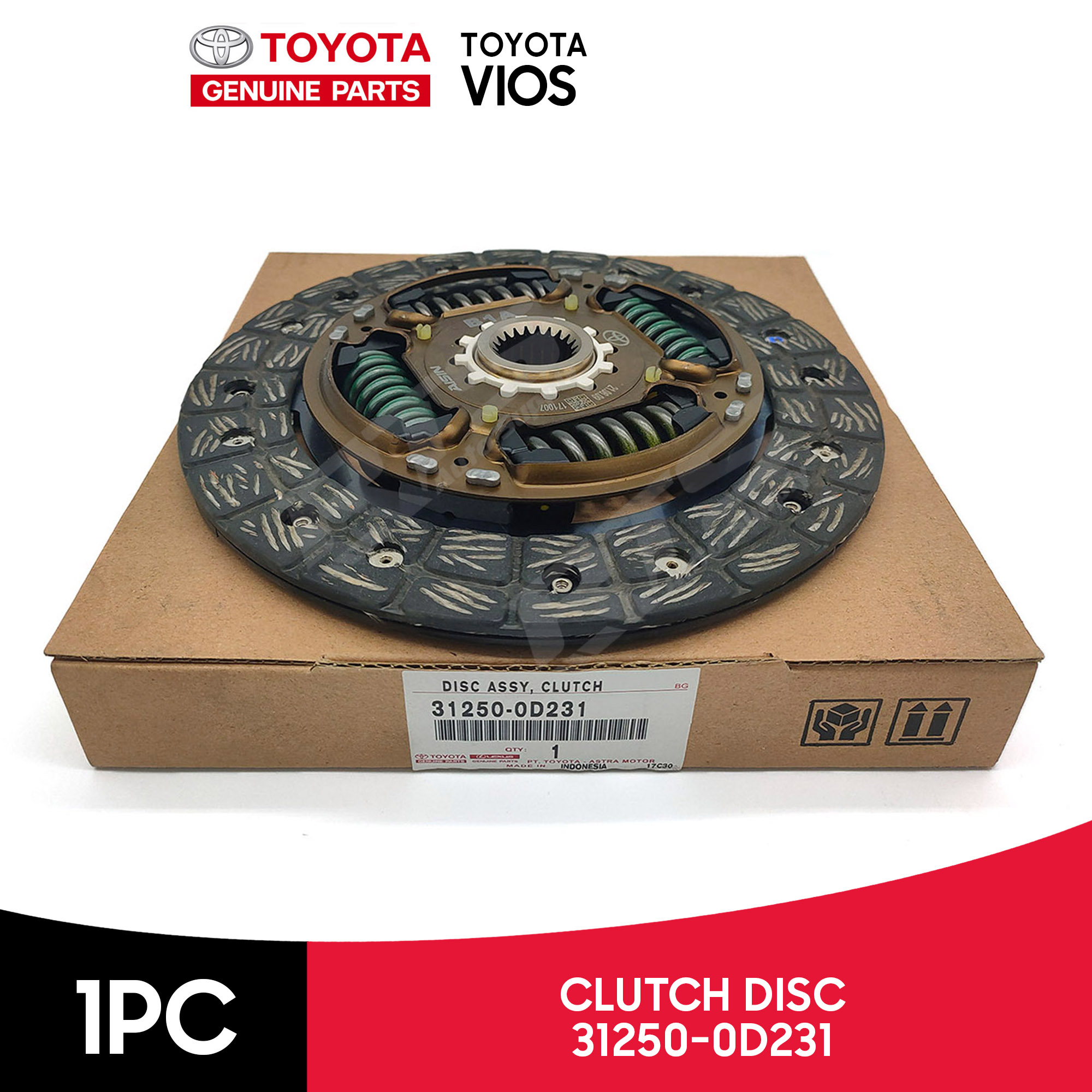 Toyota Genuine Clutch Disc Toyota Vios 1.3 superman 2NZ-FE 13-16 31250 ...
