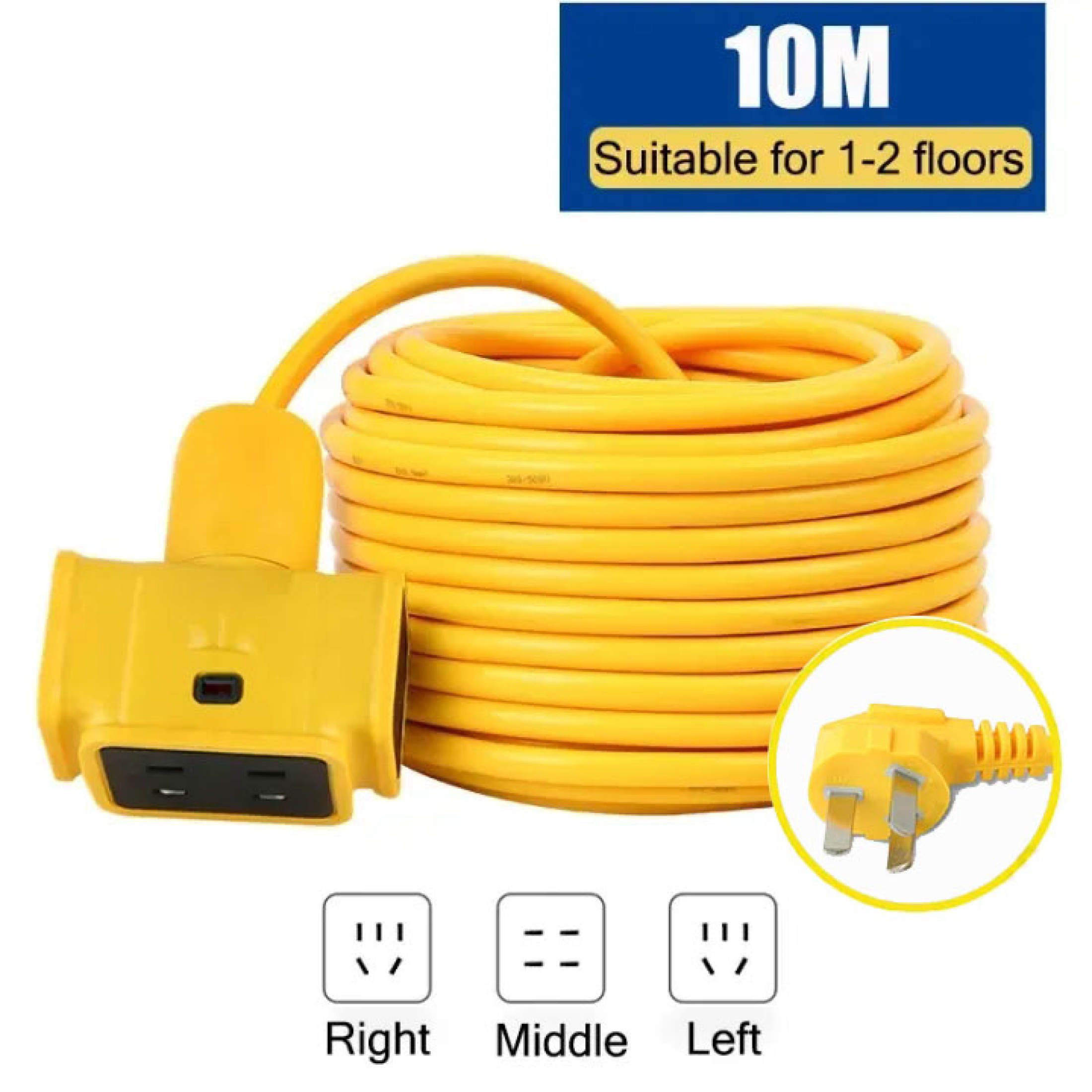 10M-30M Extension Cord Socket With Cable Extra-long Plug-in Strip For ...