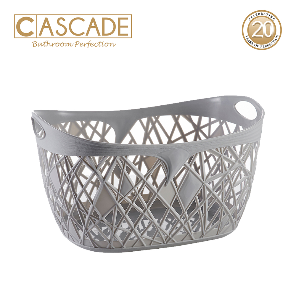Cascade Large / 12 Liters Oval Nest Basket in Light Grey L 38 cm x W 29 ...