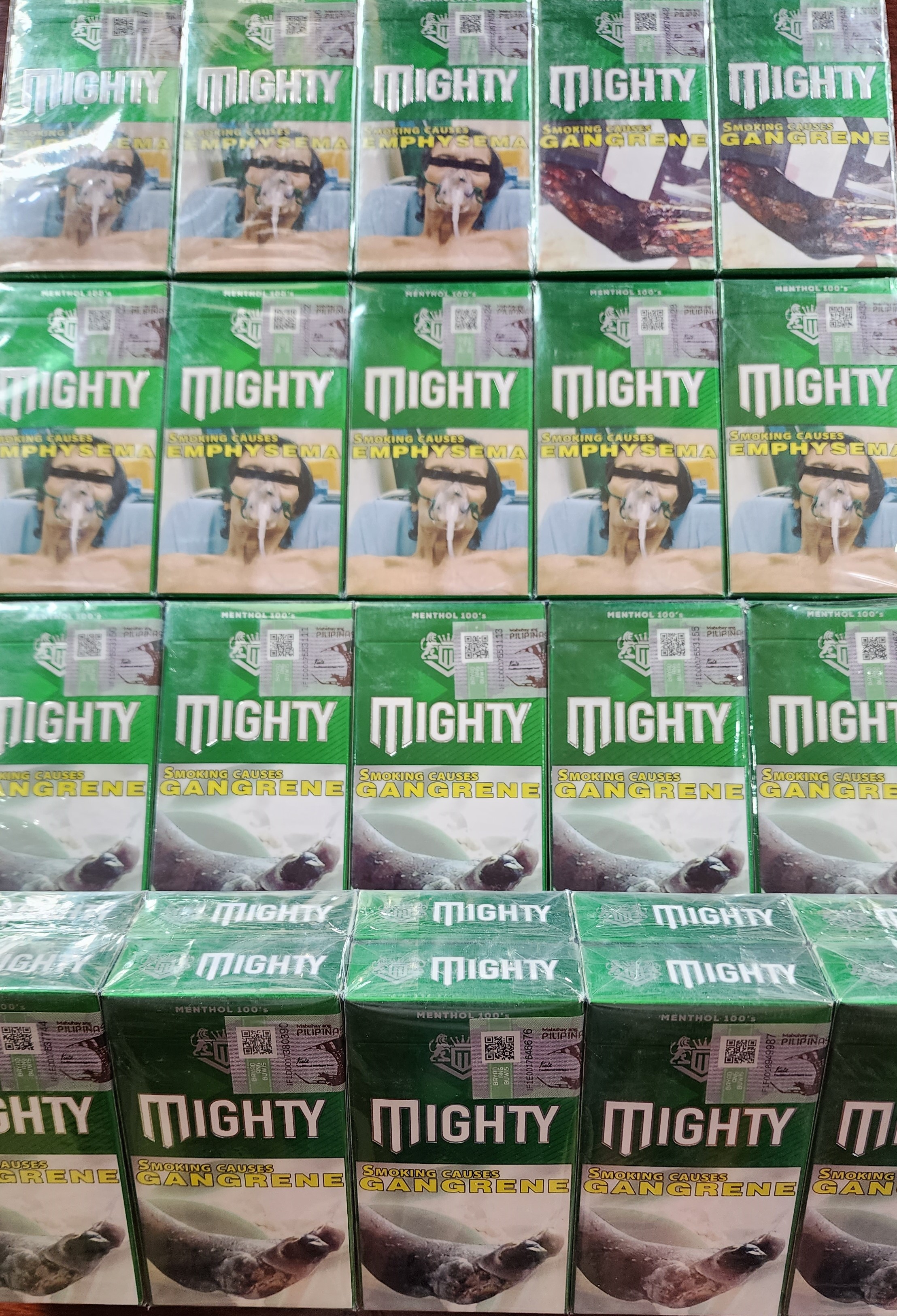 MIGHTY GREENs HARD PACK 1 REAM 10 packs MABANGO AT MALINISS SIKSIK AT MASARAP mentol table ...