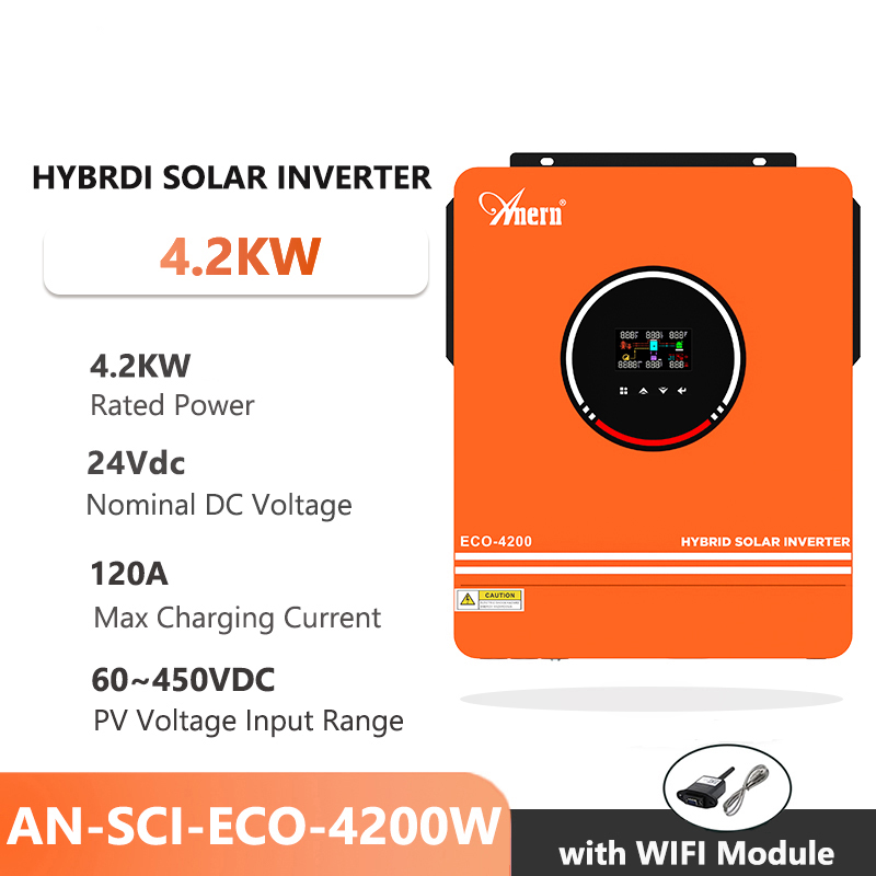 Built-in CT Limiter 3.6KW/6.2KW Hybrid Solar Inverter 24V/48V Off Grid ...