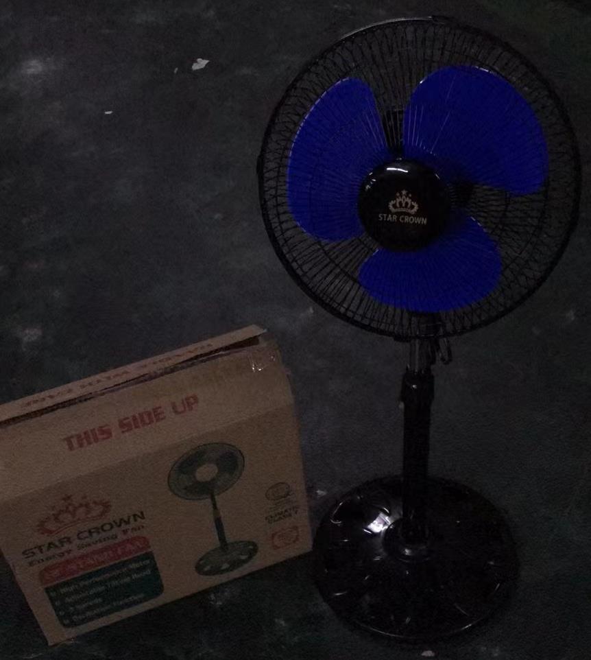 Star Crown Stand Fan with 12" 16" Blade Electric Fan Compact Design ...
