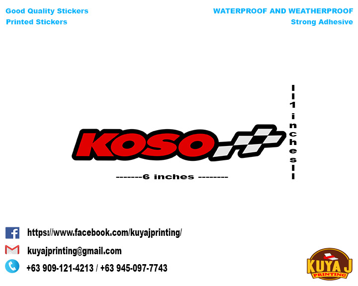 KOSO ''FEEL THE SPEED'' WATERPROOF STICKER | Lazada PH