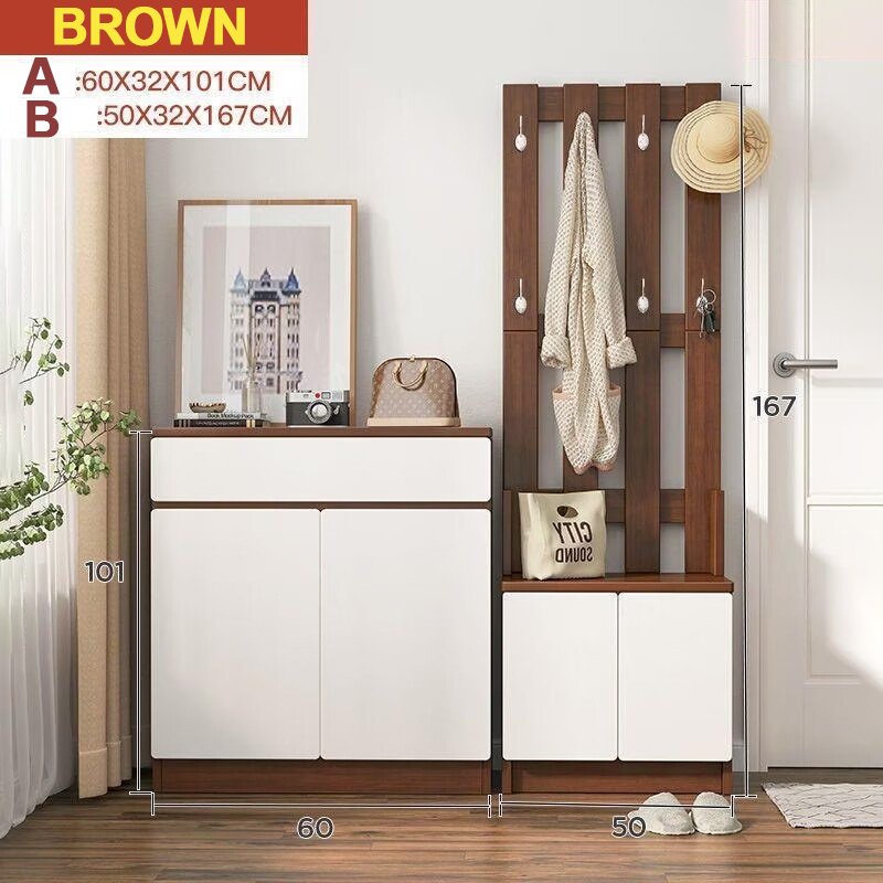 Bewell Shoe Rack Hanger Combination Can Sit Shoe Stool Home Hanger ...