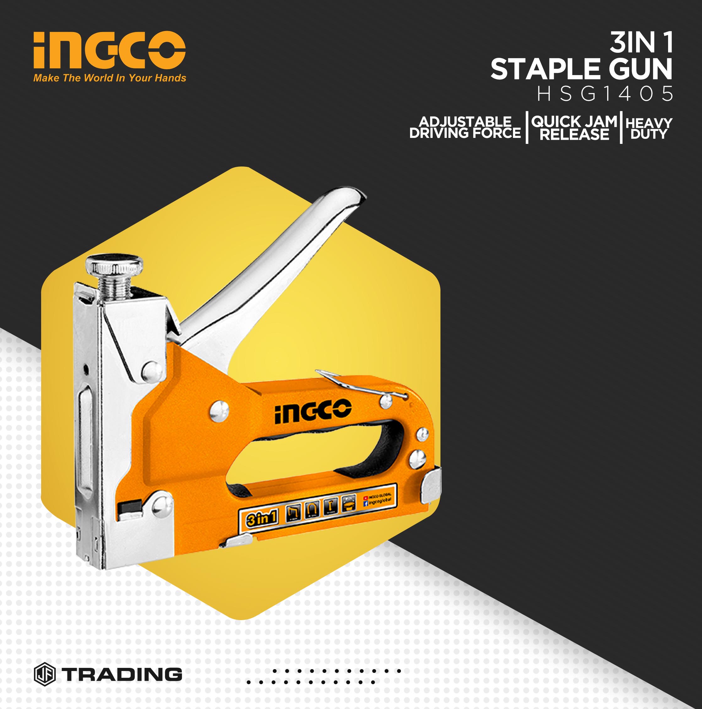 INGCO 3 in 1 Staple Gun HSG1405 | Lazada PH