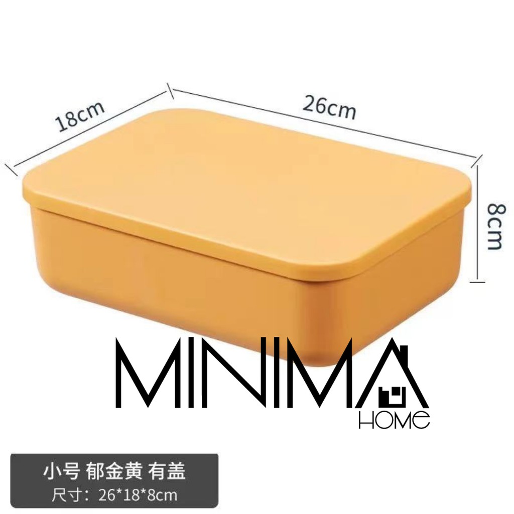 Colored Japanese-Style White Storage with lid Basket Muji Shelf ...