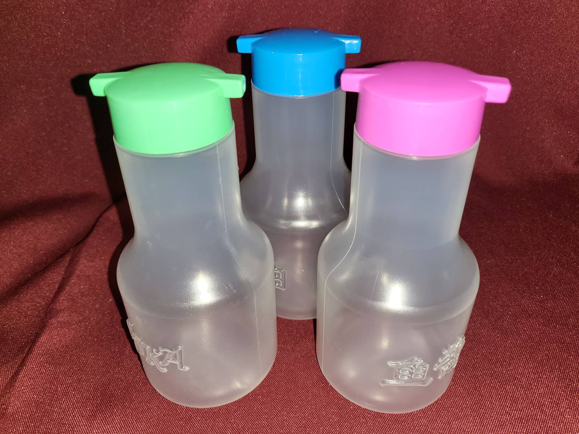set of 3pcs. suka toyo patis labeled condiments dispenser - bottle ...