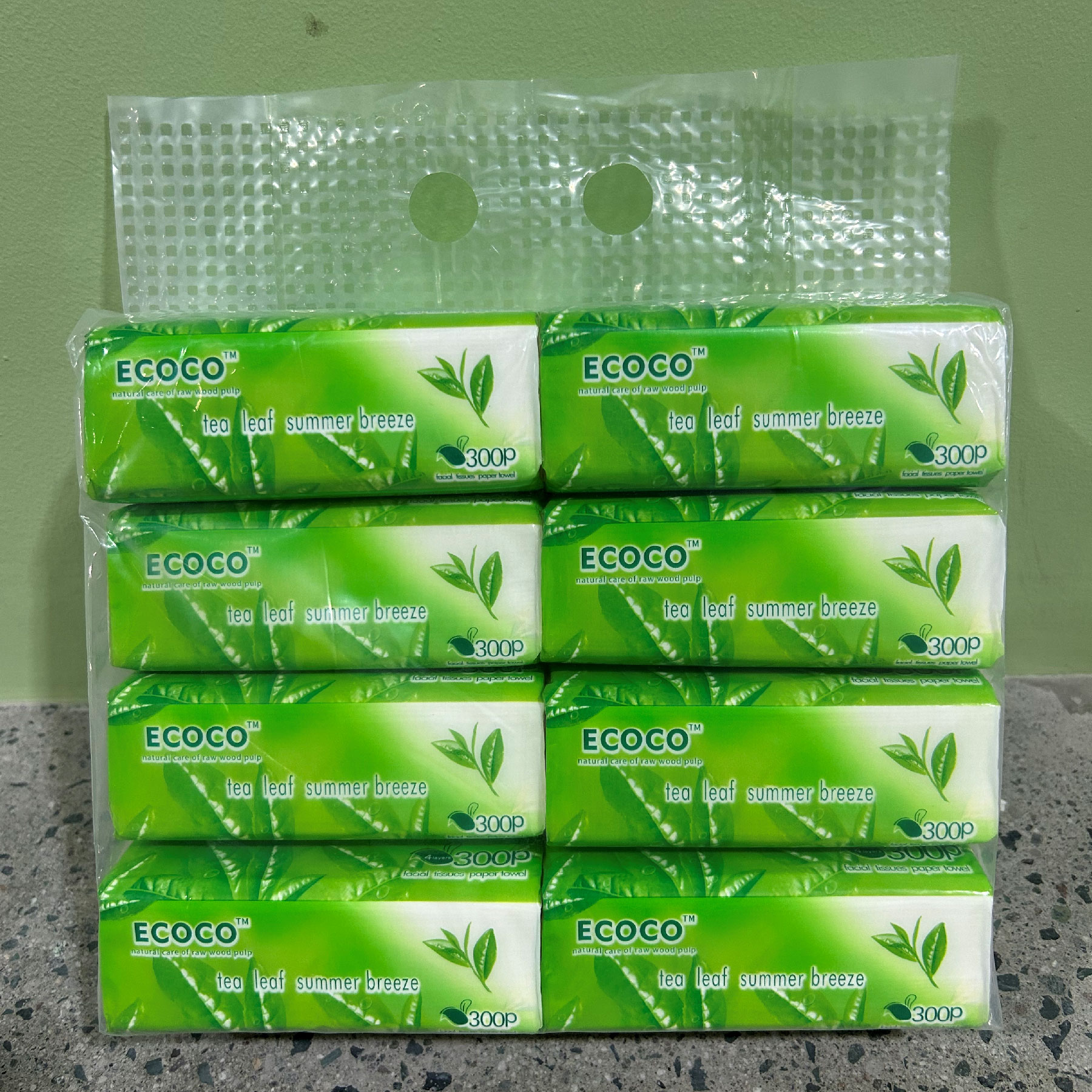 AVINAS 8PCS/1PACK 300 Sheets Disposable Inter-Folded Facial Tissue ...