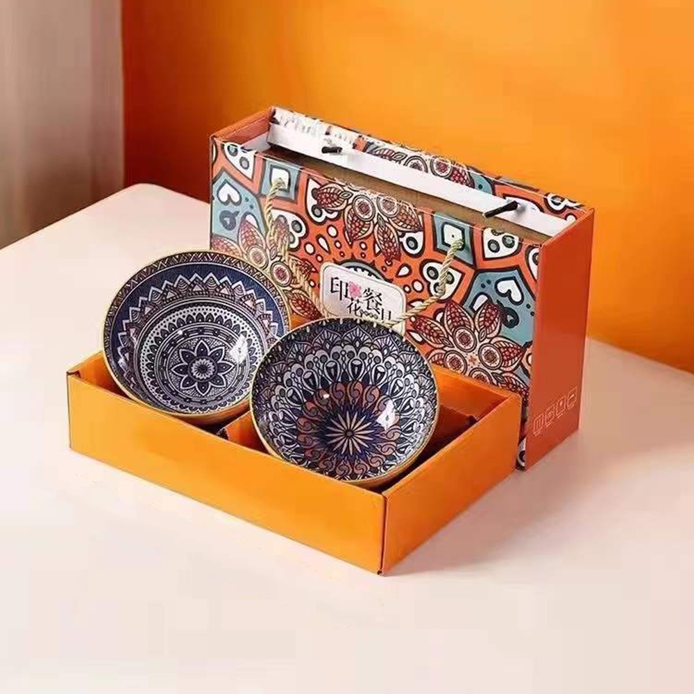 Ceramic Handicraft Bowl Set Kitchen Dinnerware Plate Gift Souvenir ...