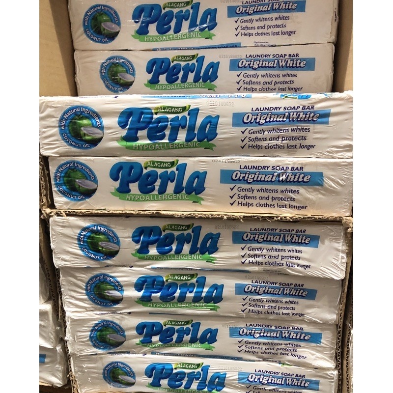 Perla Soap Laundry Bar White and Blue 380g | Lazada PH