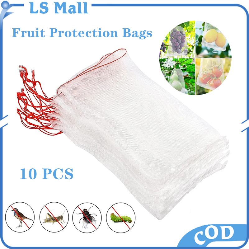 10 Pcs Fruit Protection Bags Fruit Netting Bags Netting Barrier Bags ...