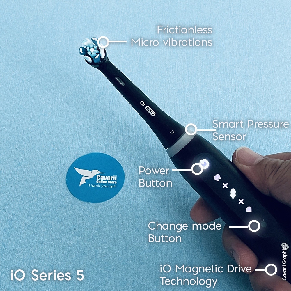 New Version Oral-B iO5 Series Electric Toothbrush Rechargeable 5 Smart Modes With Revolutionary ...