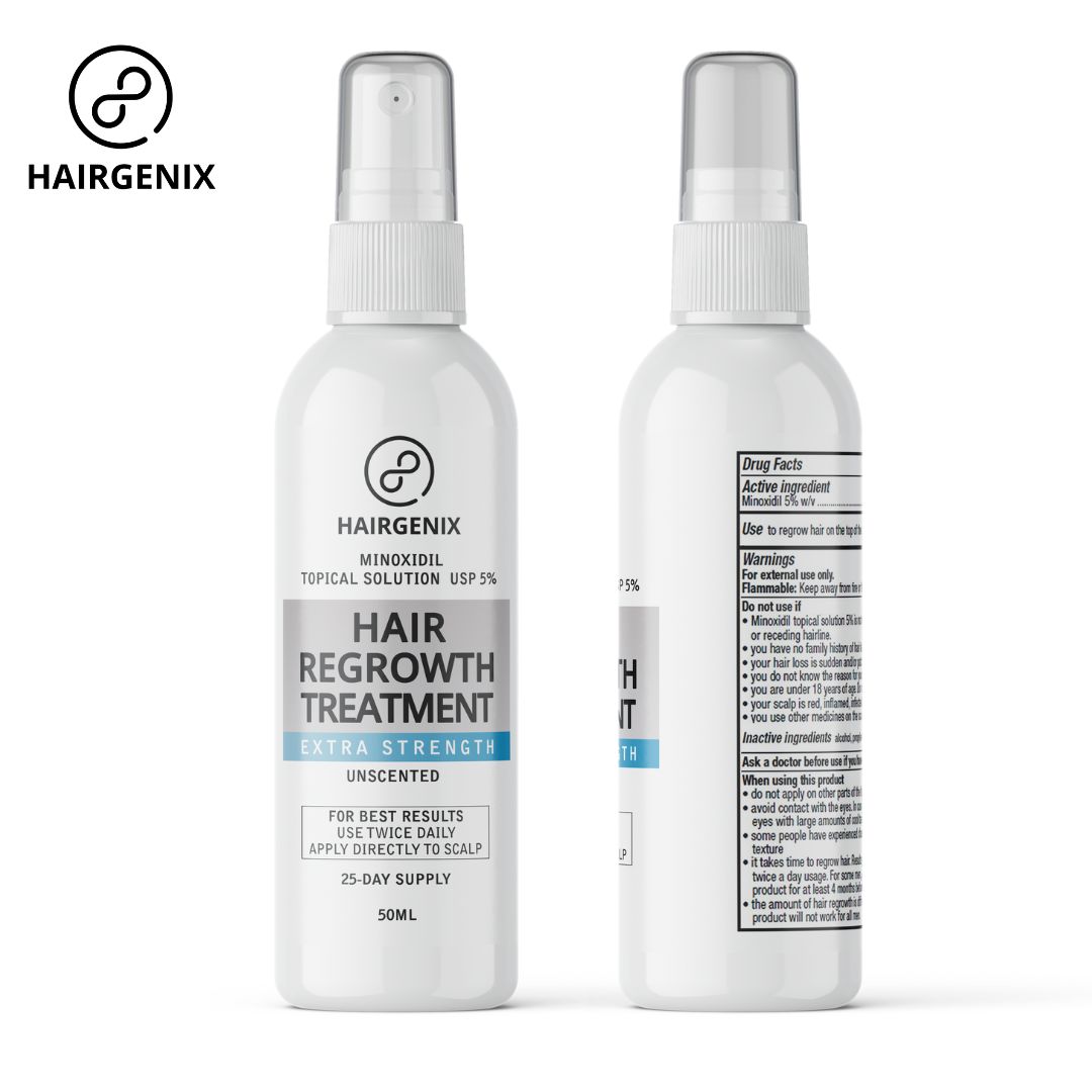 Hairgenix Hair Grower Minoxidil 5% Extra Strength Hair Loss Regrowth ...