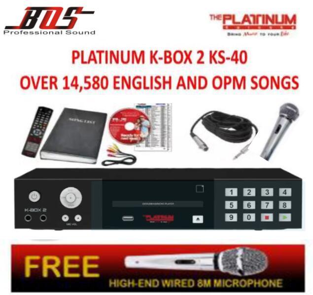 Platinum K-BOX 2 KS-40+ DVD Karaoke Player with 16000 Songs,Free Mic Volume 20 | Lazada PH