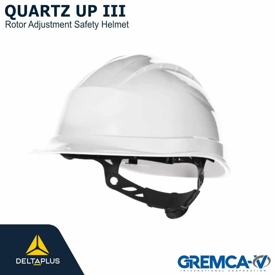Delta Plus QUARTZ UP III - Safety Helmet with Rotor Adjustment Hard Hat ...