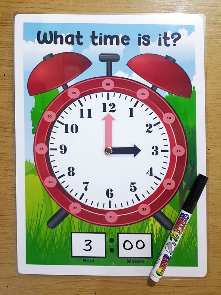 Laminated Clock Chart A4 size | Lazada PH