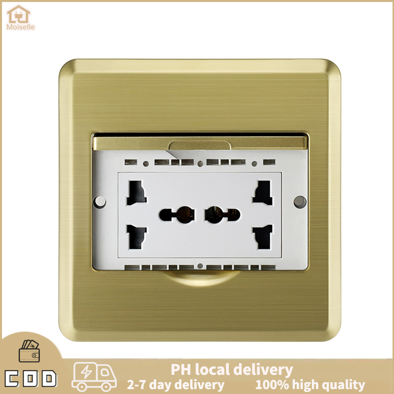 Universal 250V floor grounding socket with 6 claw sockets, suitable for ...