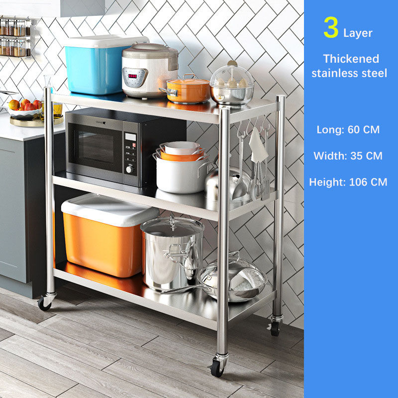 Thicken Kitchen Cabinet Rack 304 Stainless Steel Kitchen Rack Organizer ...