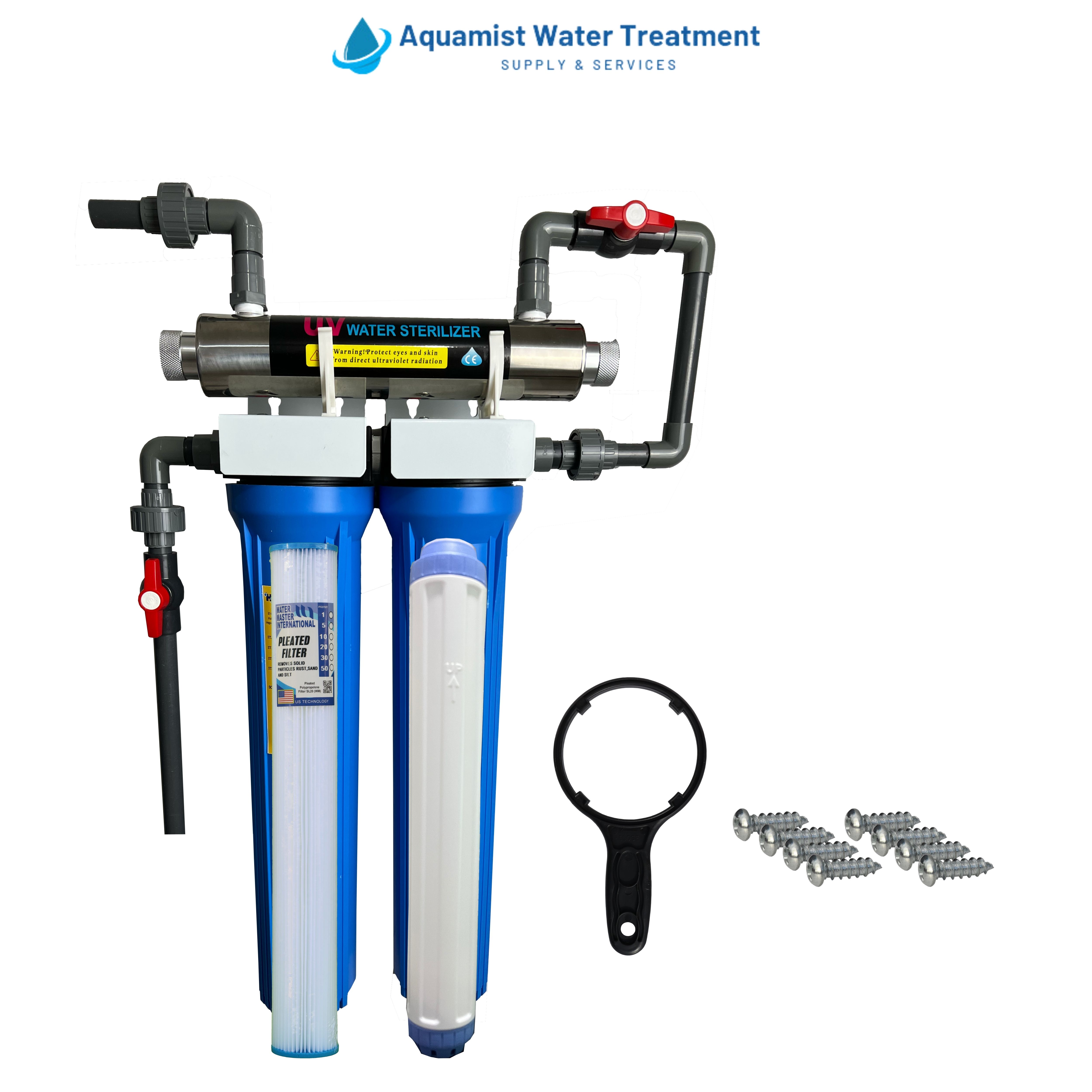 2 Stages Water Filter Refillable Deepwell Premium Heavy Duty Complete ...