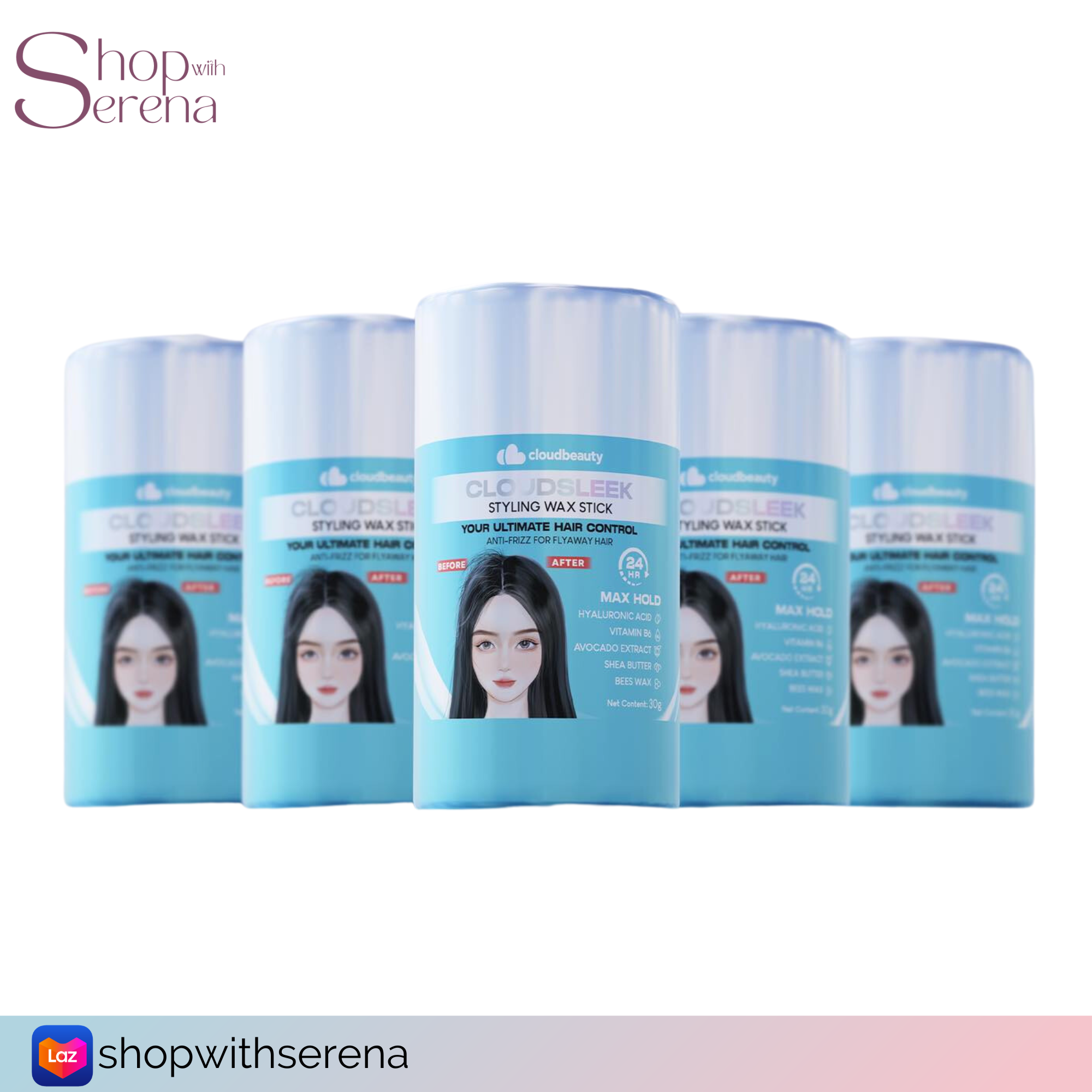 Cloud Sleek Styling Wax Stick, Cloud Beauty, Anti Frizz for Flyaway ...