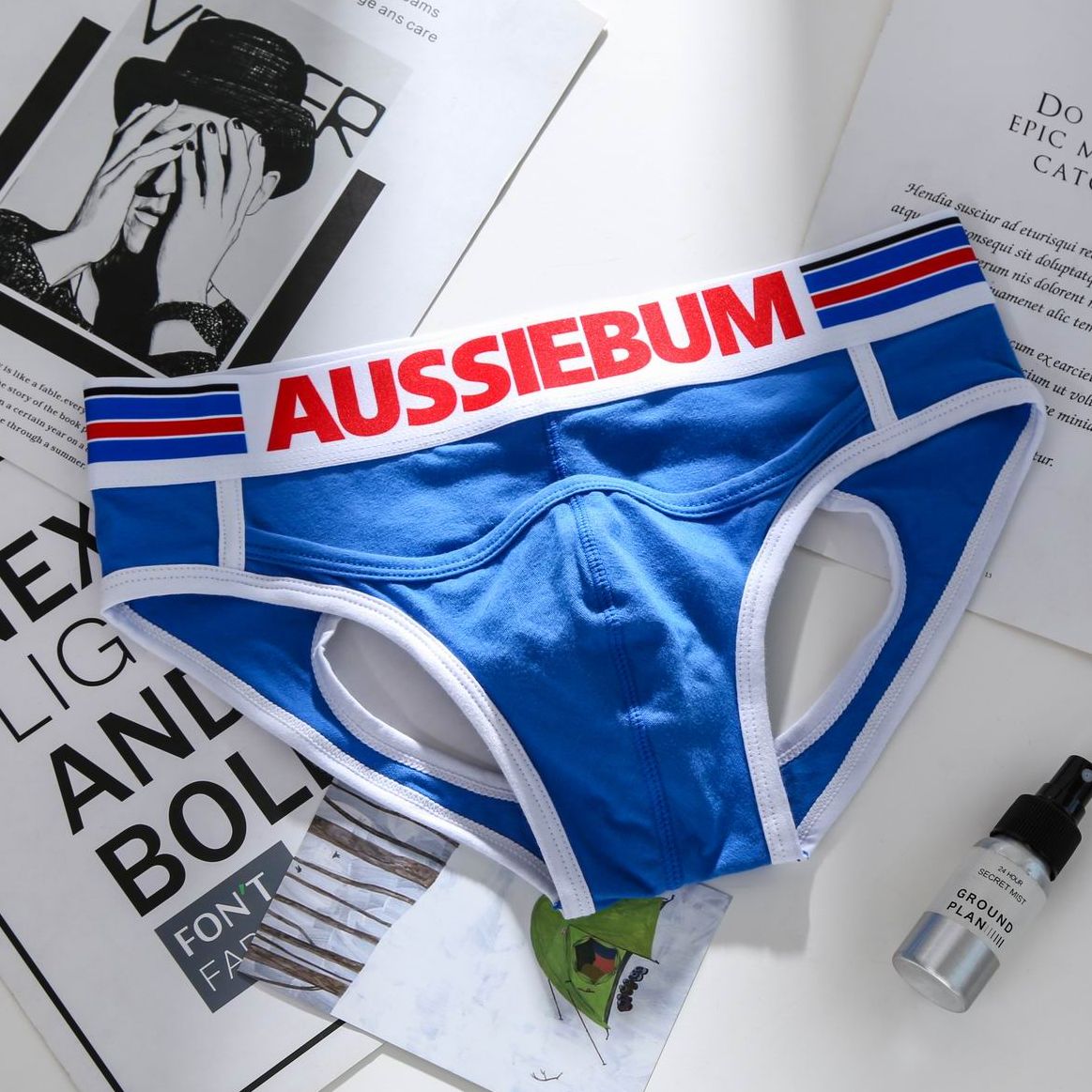 AussieBum Cotton Bumless Jockstraps Bottomless Cotton Briefs With Front ...
