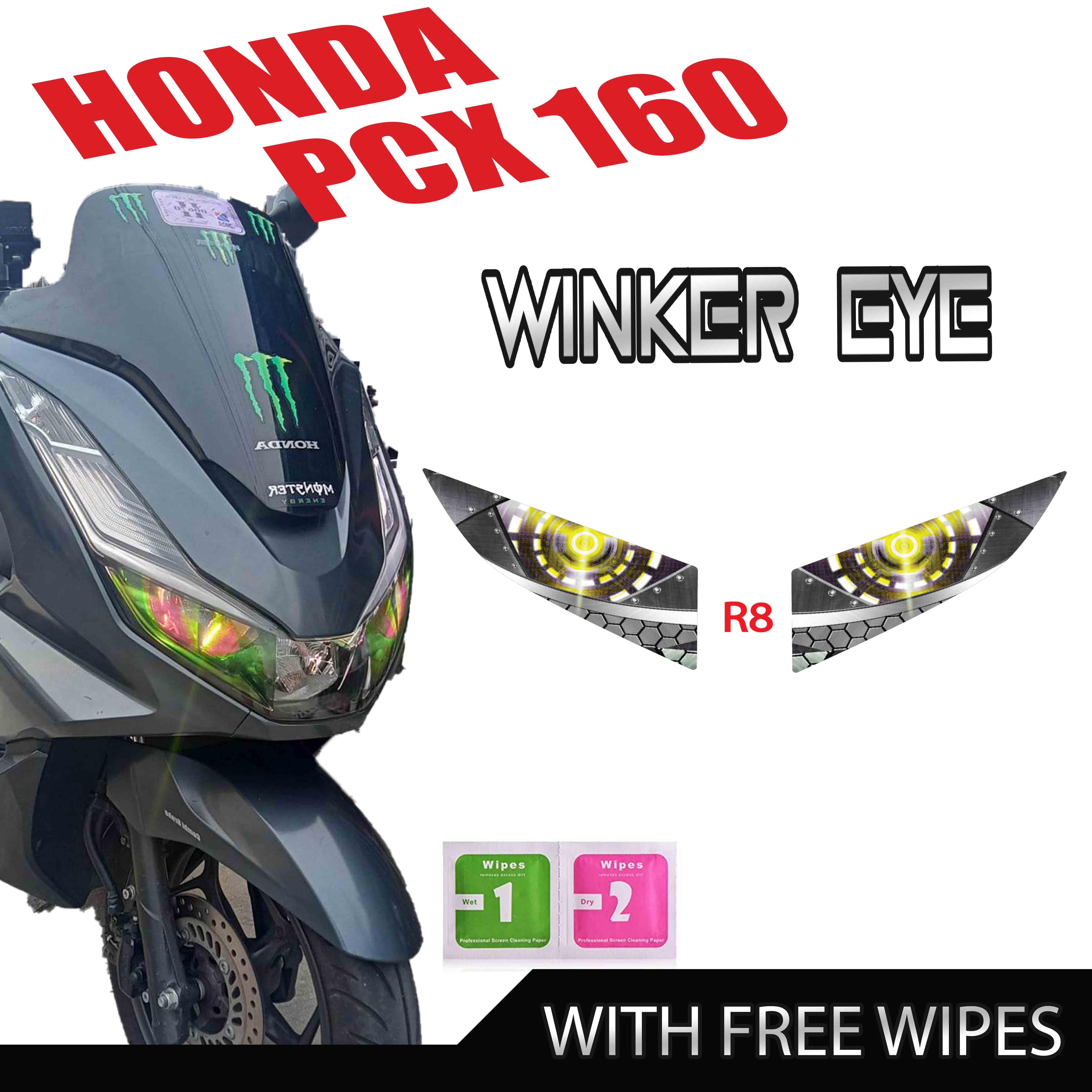 HONDA PCX 160 NEW WINKER EYE STICKER/ TRANSPARENT/TRANSLUCENT VINYL ...