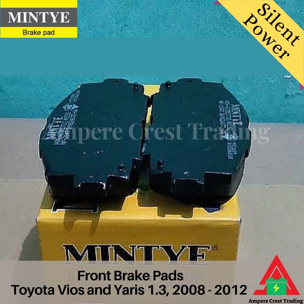 Mintye Front Brake Pads (MP-3647) for Toyota Vios and Yaris 1.3 2008 ...