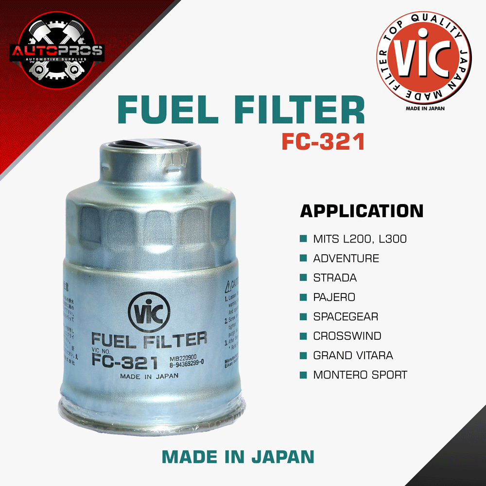 VIC FC-321 Fuel Filter for Mitsubishi L200, L300, Adventure, Strada ...