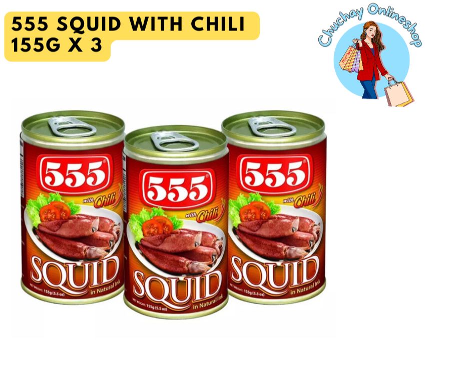 555 Squid with Chili 155g x3 ( EXP: 2024) | Lazada PH