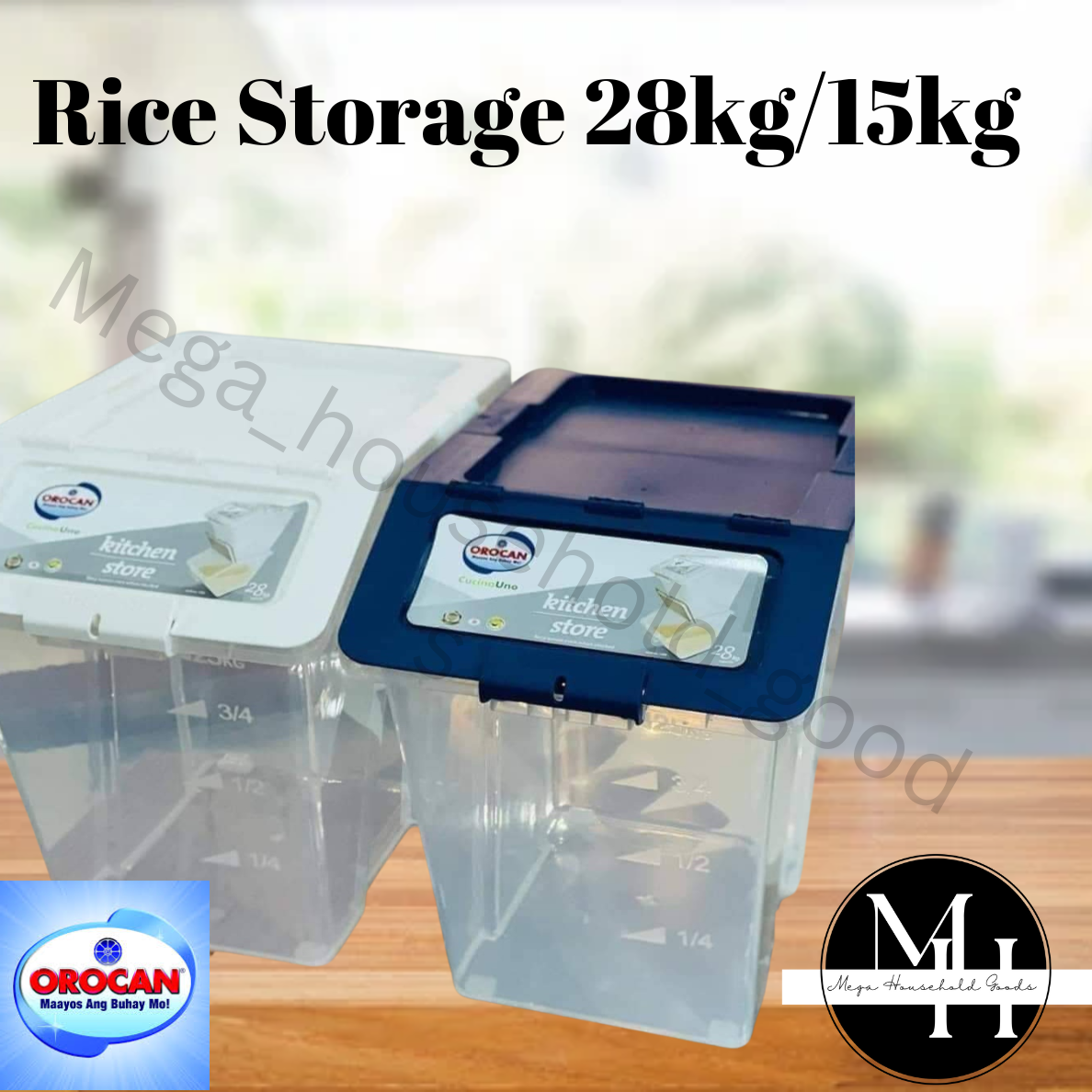 OROCAN RICE STORAGE RICE CONTAINER ORGANIZER 28KG & 12KG | Lazada PH