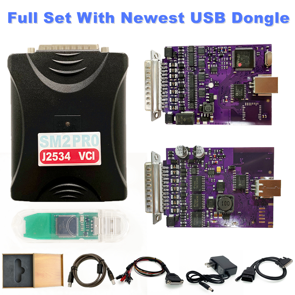 For Car Engineers SM2 Pro J2534 VCI ECU Programmer Data Read&Write TOOl Scanmatik 2 Pro PCMtuner ...