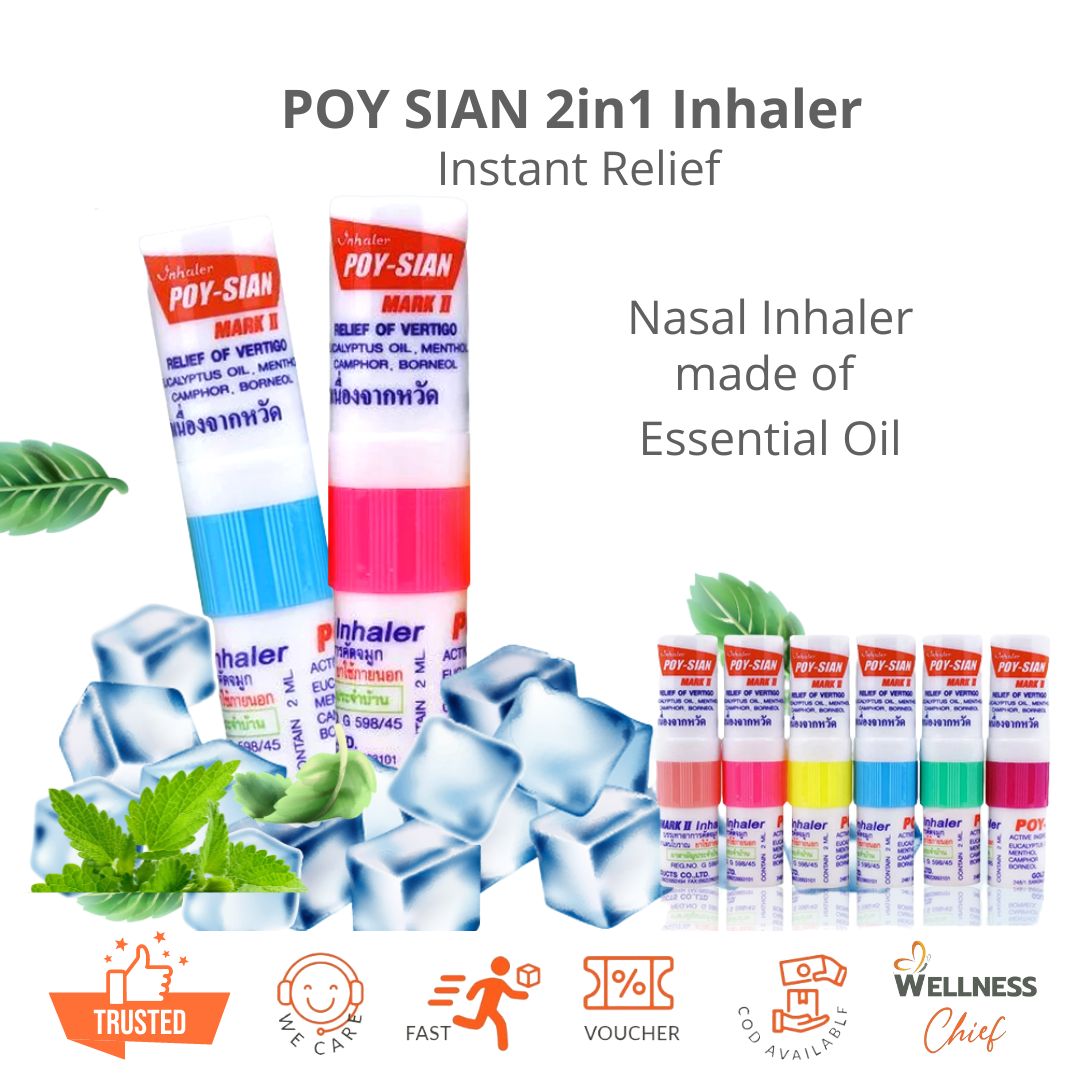 Nasal Inhaler/Peppermint Barrel Oil POY SIAN 2in1 Inhaler and Liniment ...
