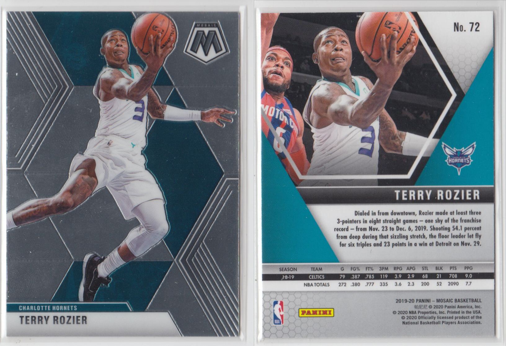 2019-20 Panini Mosaic Terry Rozier #72 (NBA Card) | Lazada PH